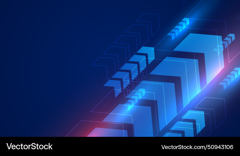 Modern geometric arrow backdrop for business Vector Image