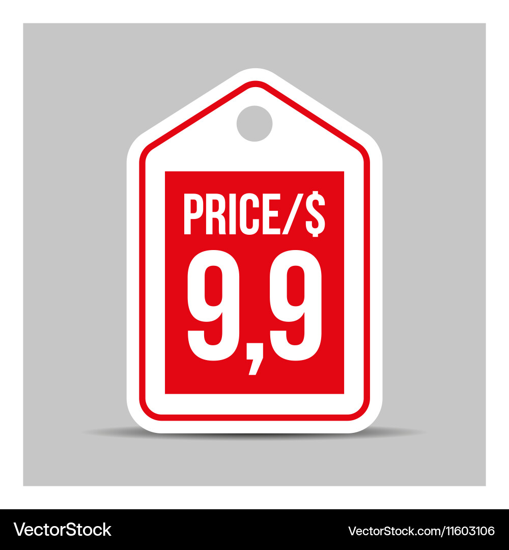 Price tag red Royalty Free Vector Image - VectorStock