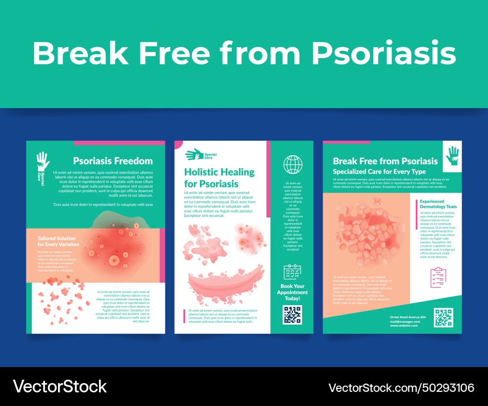 Psoriasis freedom holistic healing break free Vector Image
