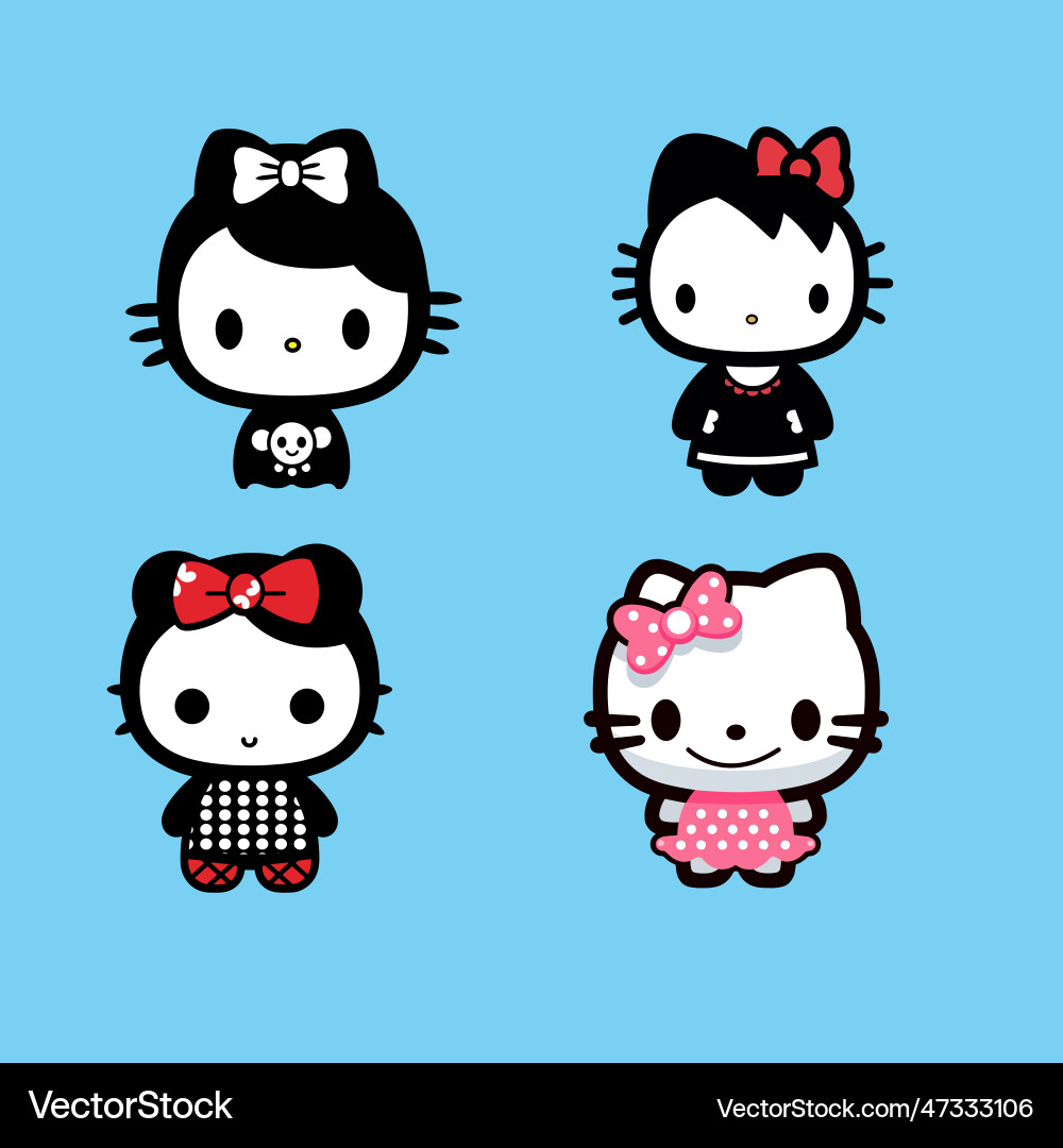 Hello Kitty Patterns Vector Images (44)