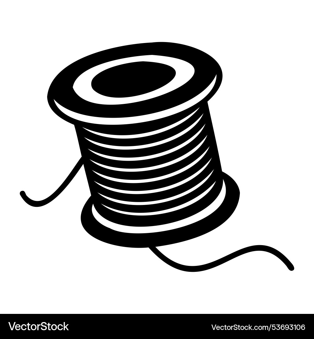 Thread spool silhouette transparent Royalty Free Vector