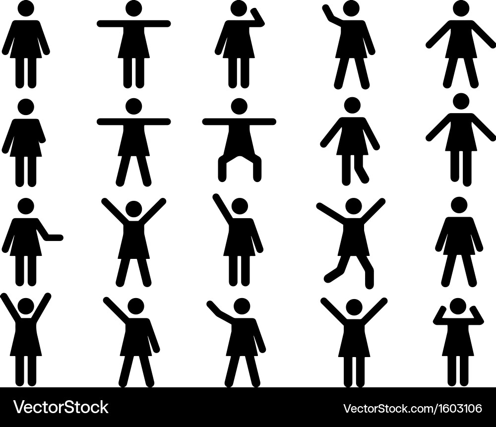 Woman pictograms Royalty Free Vector Image - VectorStock