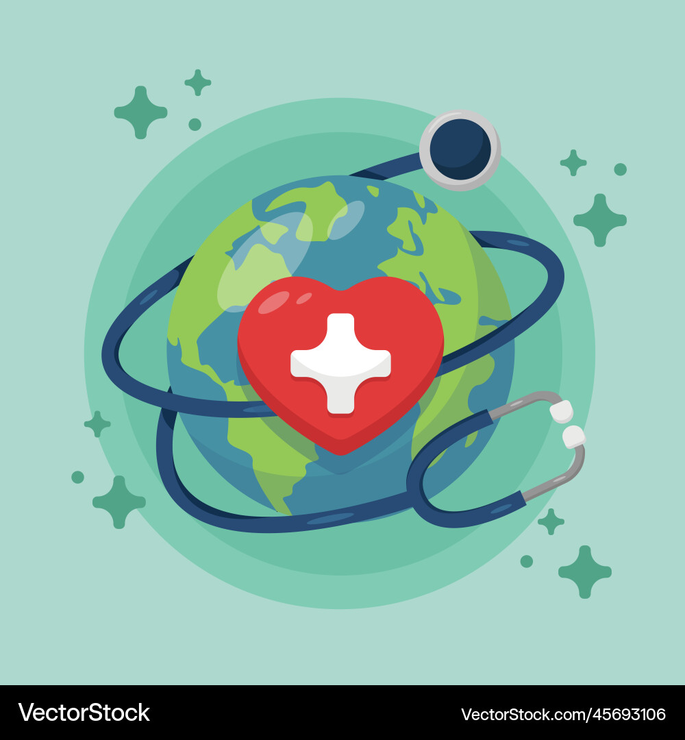 World health day concept Royalty Free Vector Image