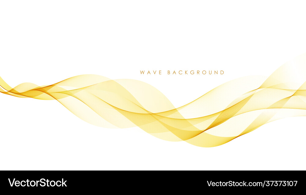 Abstract colorful flowing gold wave lines Vector Image