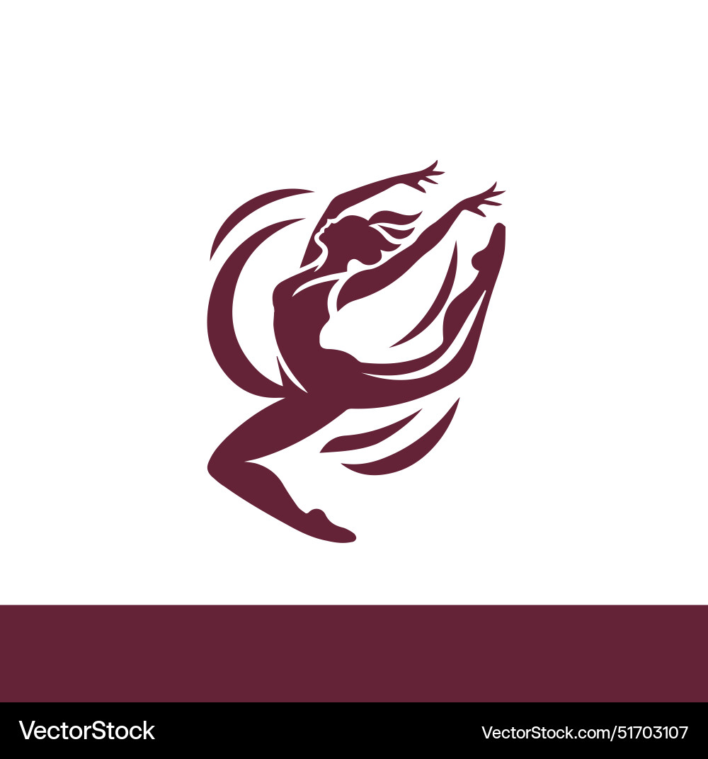 Dancing girl logo Royalty Free Vector Image - VectorStock