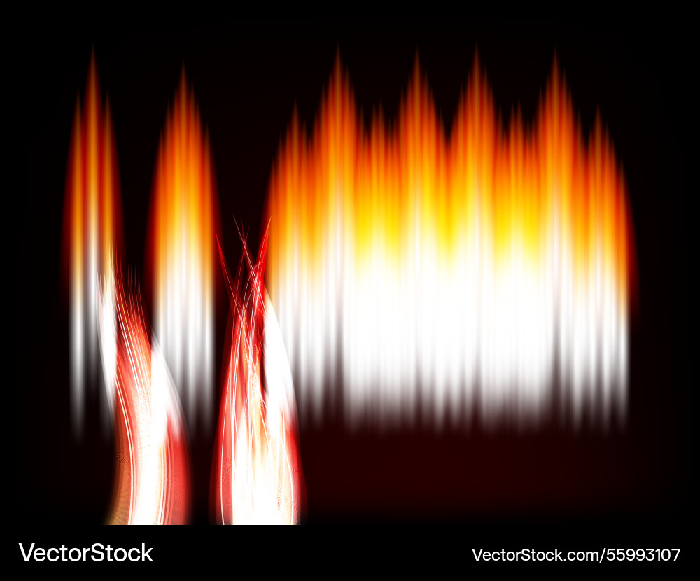 Fiery flames and glowing sparks igniting Vector Image