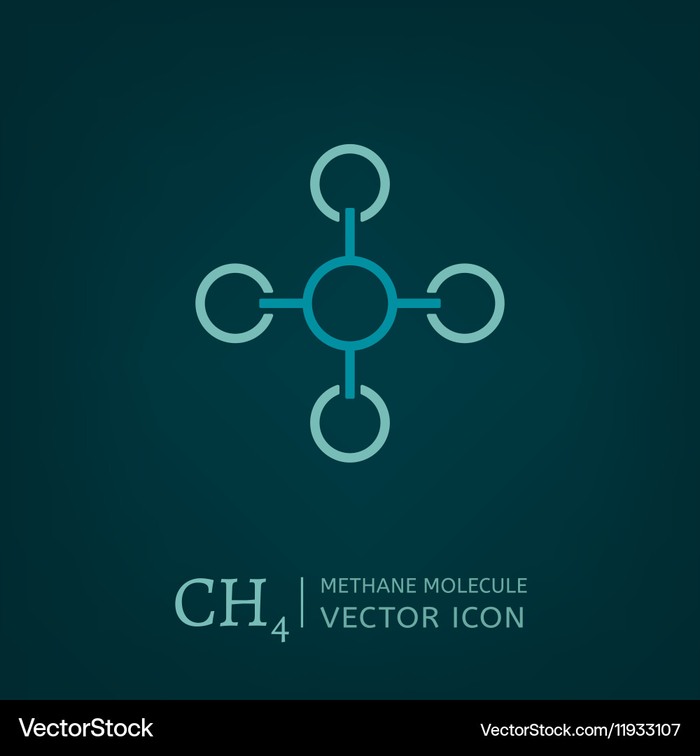 Methanmolekül-Ikone Lizenzfreies Vektorbild