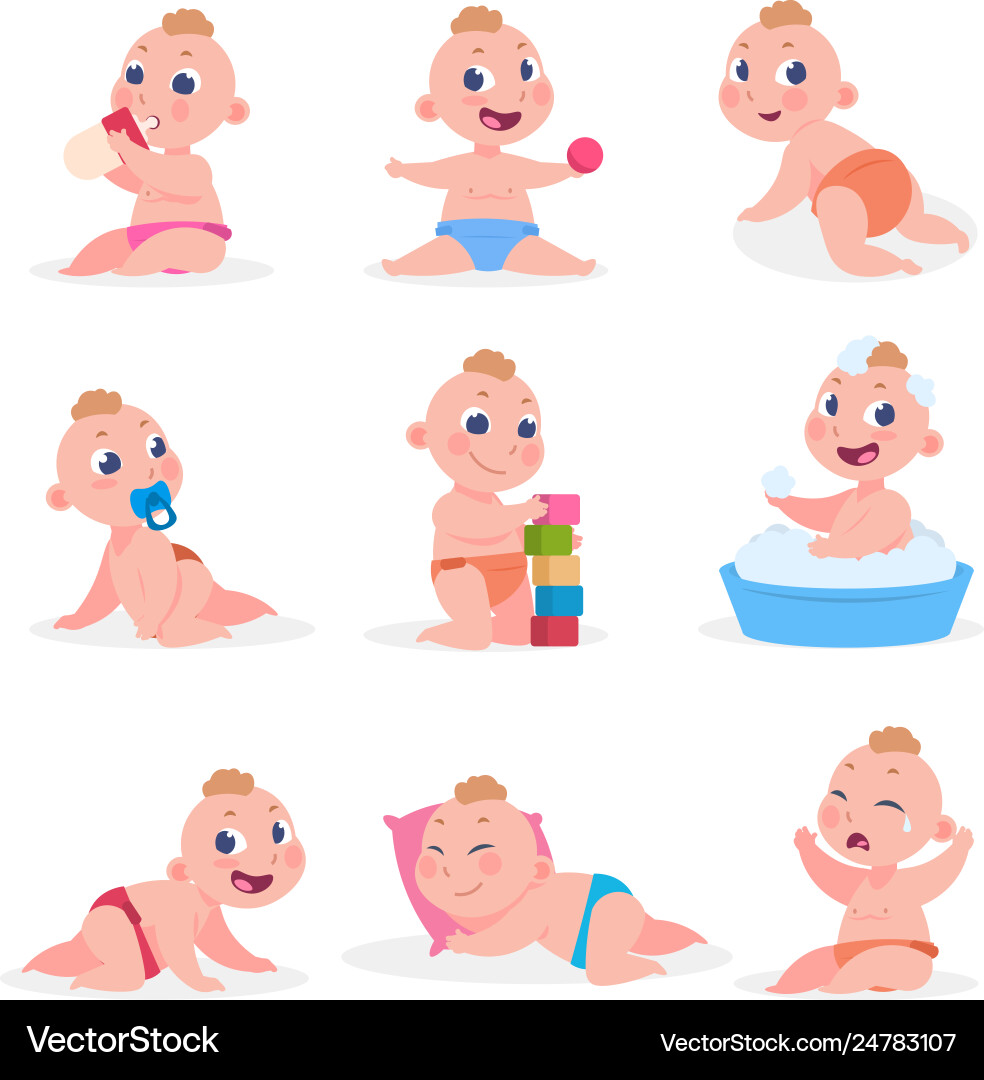 Newborn Baby Eating Royalty Free Vector Image - VectorStock