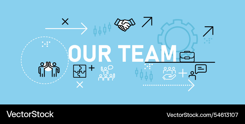 Our team conceptual work workplace staff member Vector Image