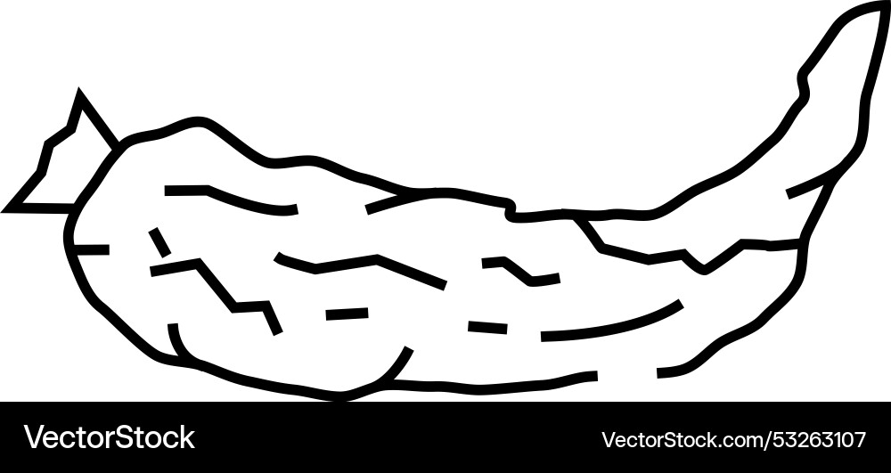 Pepper rotten food line icon Royalty Free Vector Image