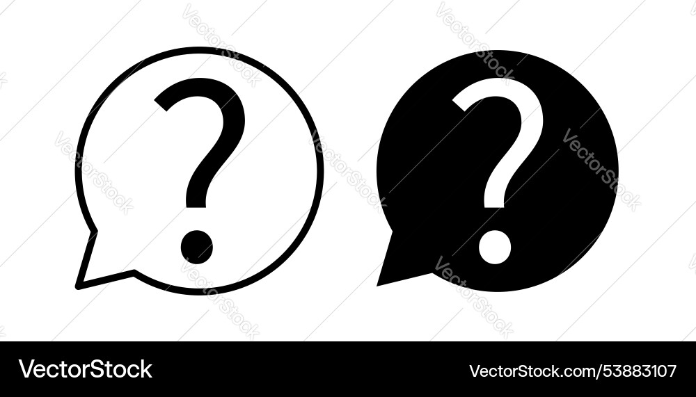 Question icon set Royalty Free Vector Image - VectorStock