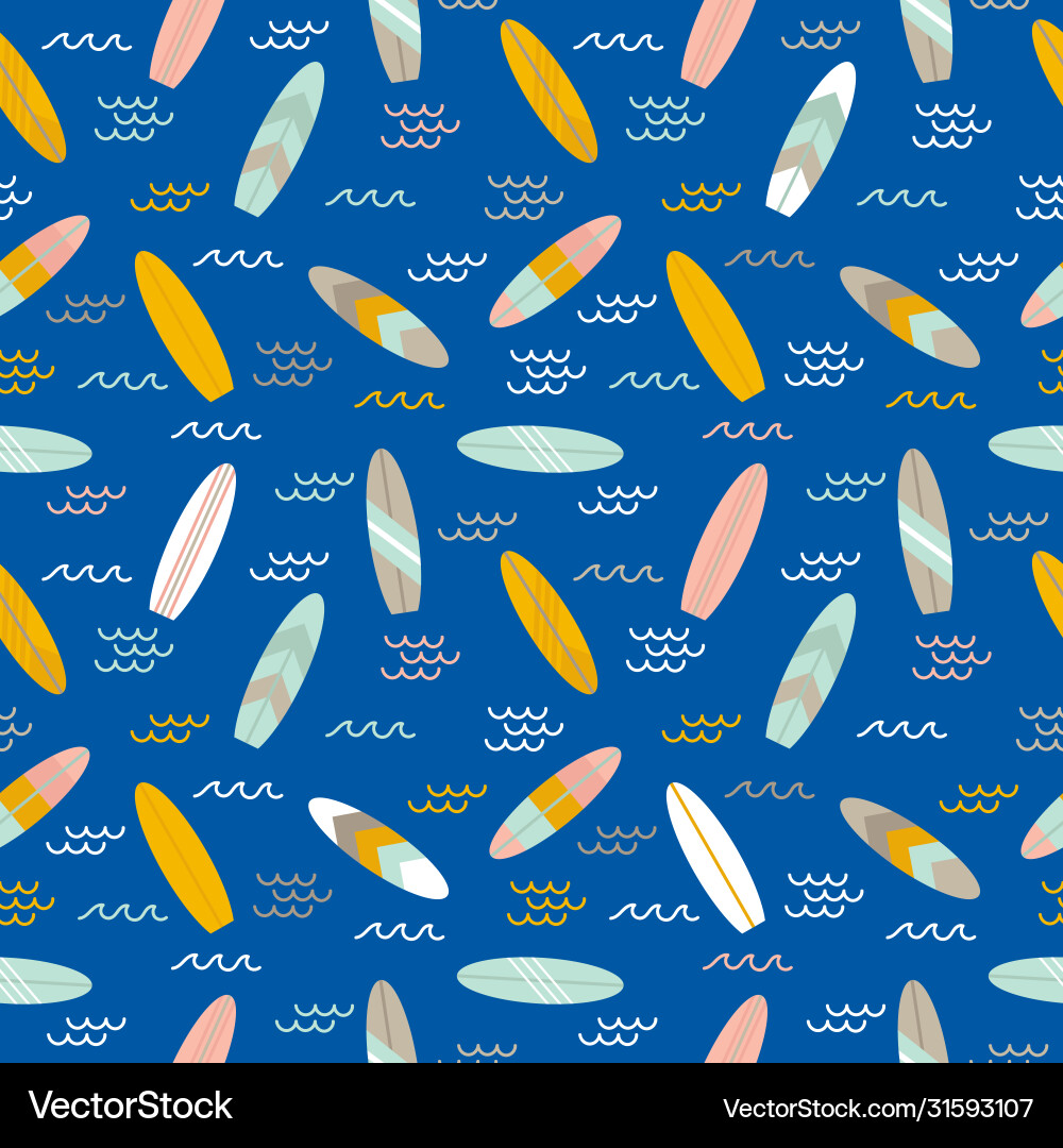 Summer Surfboard Pattern Royalty Free Vector Image