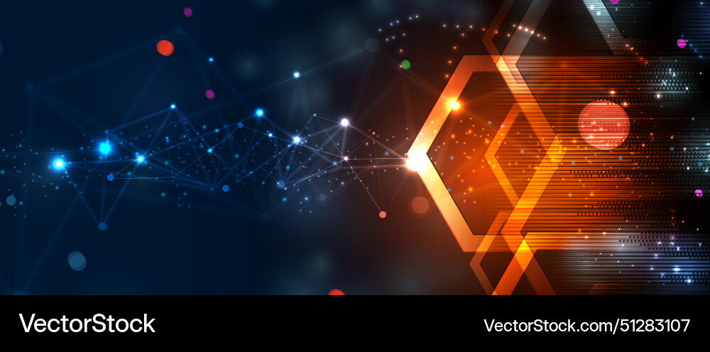 Technology abstract futuristic science background Vector Image