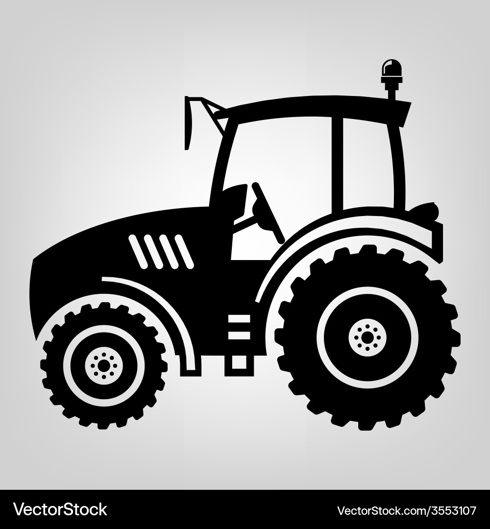 Tractor Icon - Farm Equipment Royalty Free Vector Image