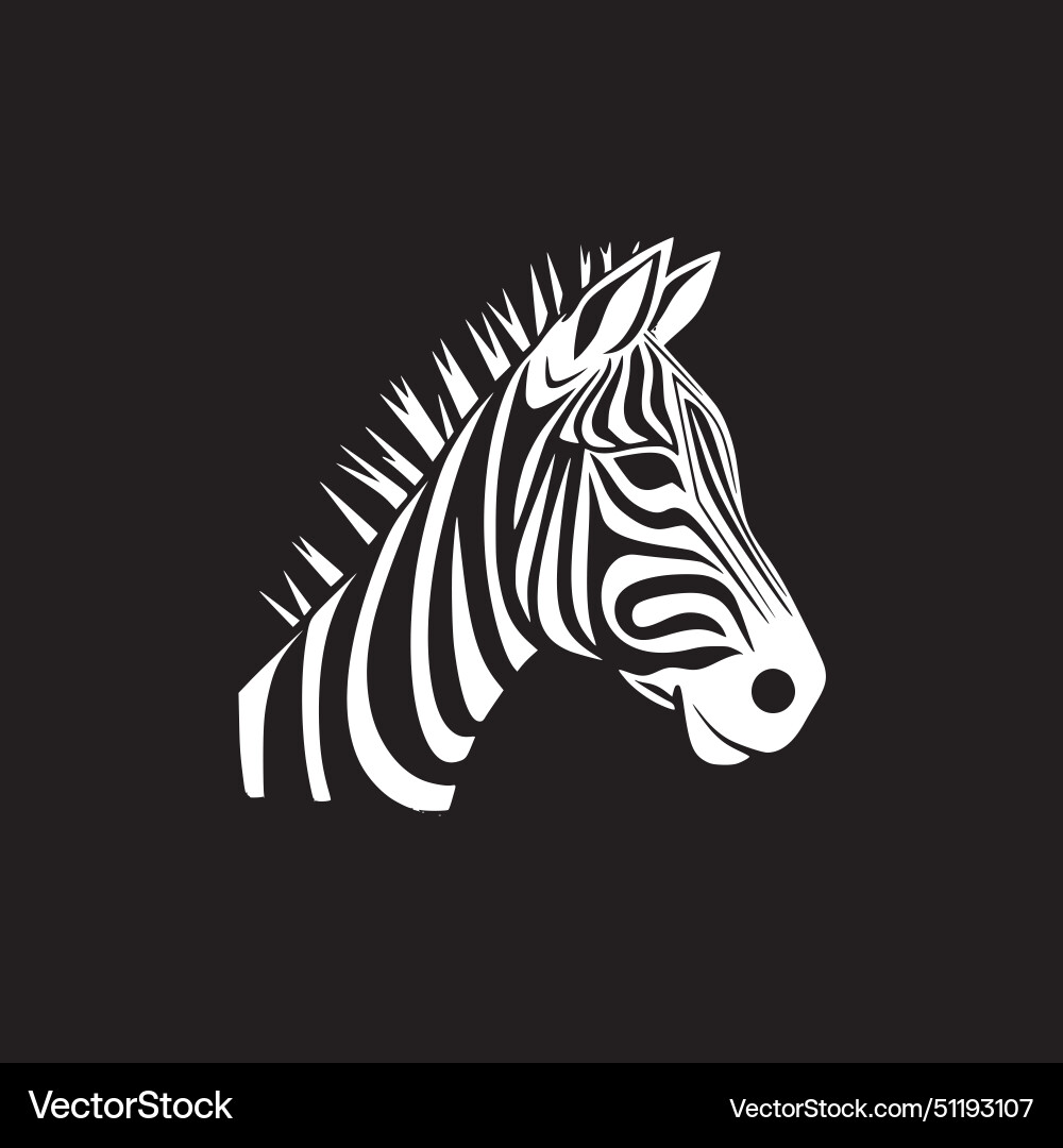 Zebra - minimalist and simple silhouette Vector Image