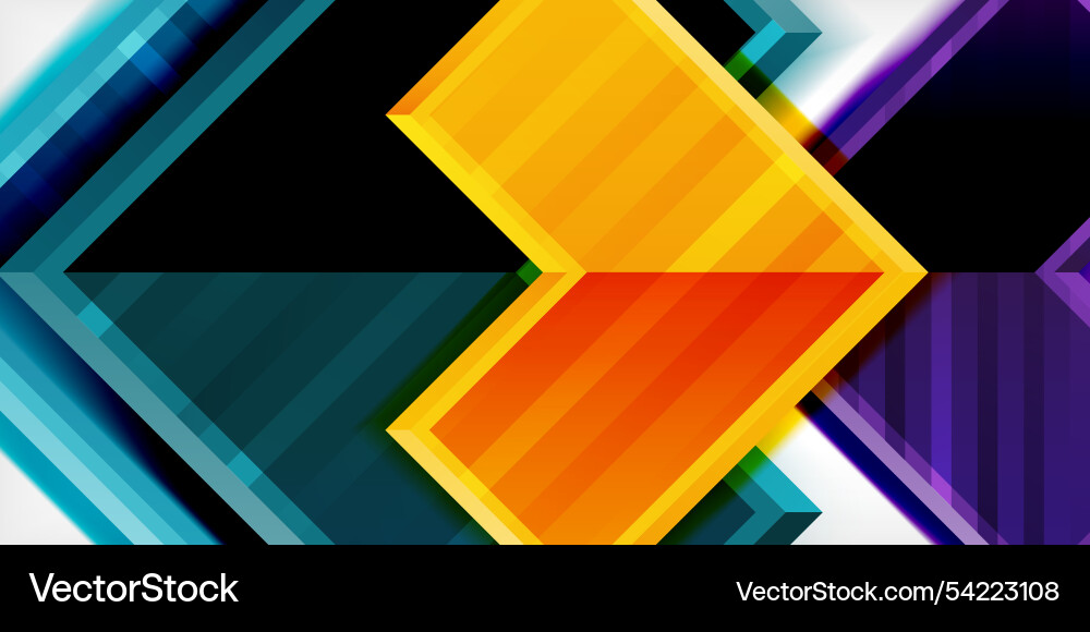 Arrow symbols created with 3d effects and line Vector Image