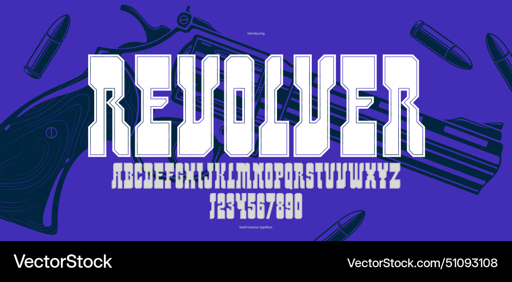 Bold massive geometric font for logo creation Vector Image