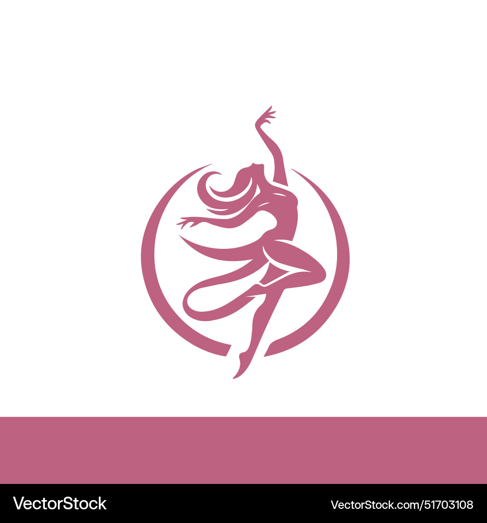 Dancing girl logo Royalty Free Vector Image - VectorStock