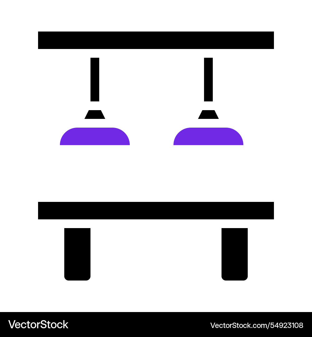 Double pendant lights modern lighting fixture Vector Image