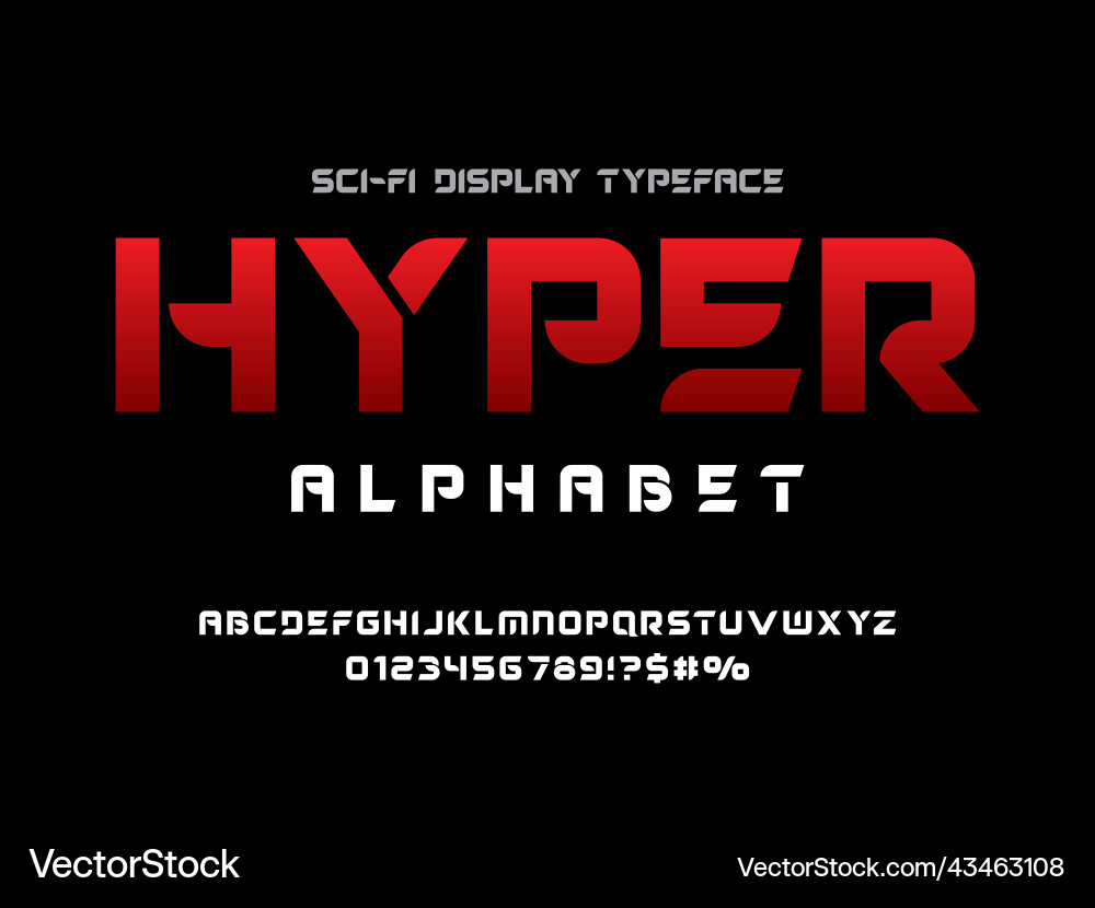 Futuristic font Royalty Free Vector Image - VectorStock