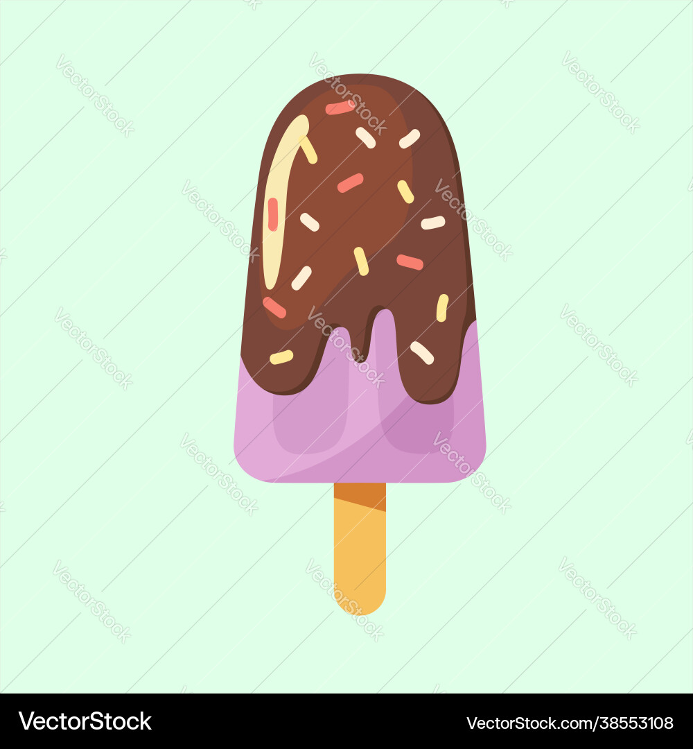 Ice cream flat design Royalty Free Vector Image