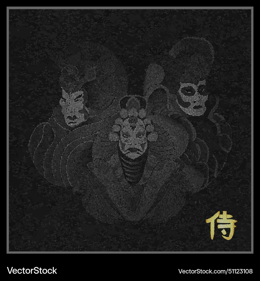 Japanese samurai Royalty Free Vector Image - VectorStock