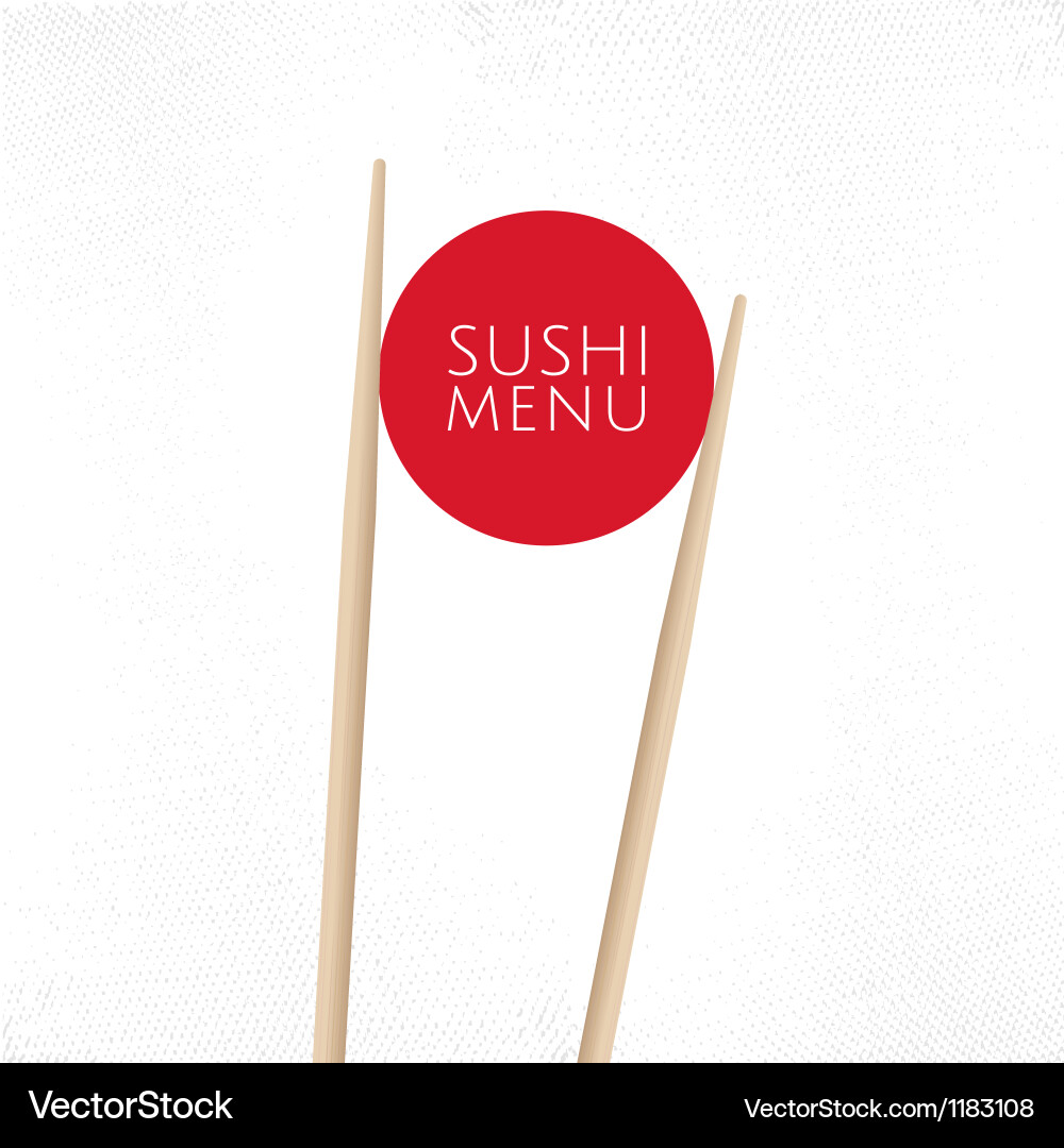 Sushi menu cover template Royalty Free Vector Image