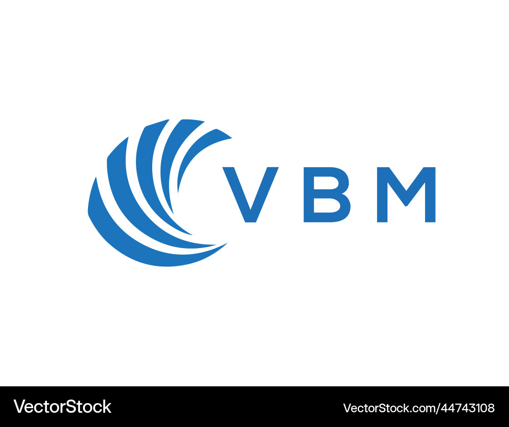 Vbm letter logo design on white background Vector Image