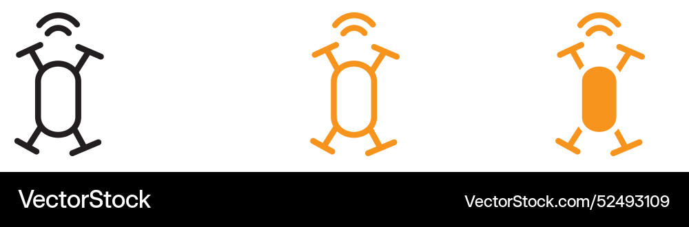 Advanced drone technology icon for aerial Vector Image