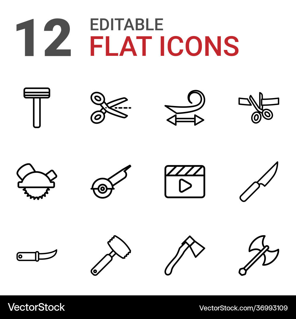 Cut icons Royalty Free Vector Image - VectorStock