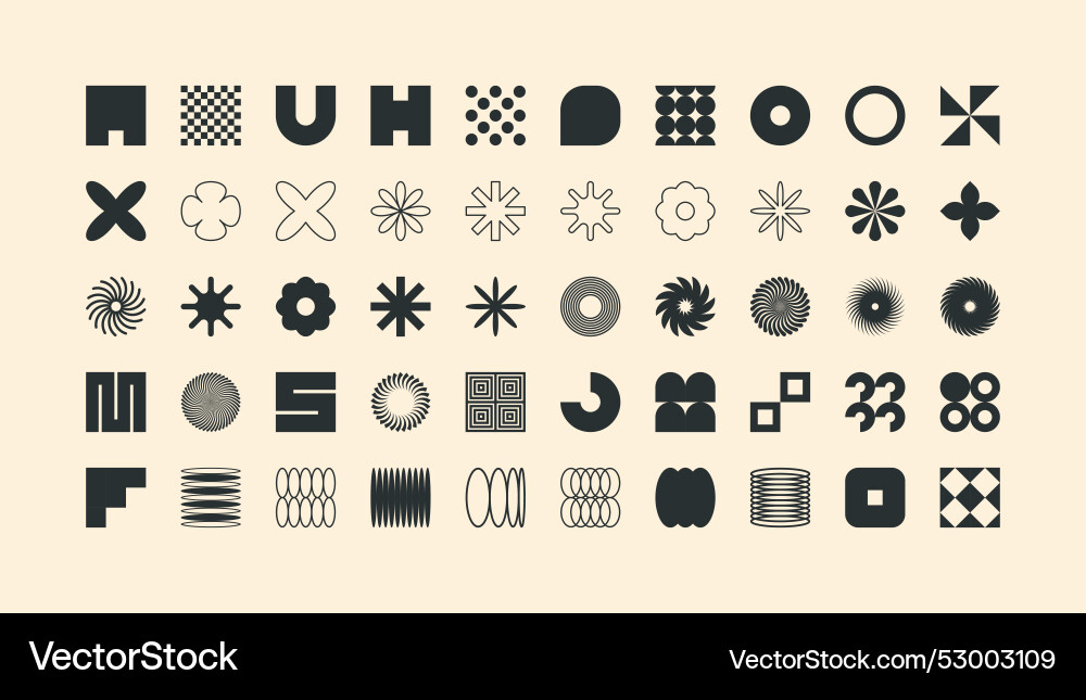Geometric Primitive Shapes Royalty Free Vector Image