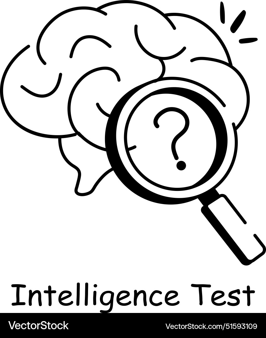 Intelligence test Royalty Free Vector Image - VectorStock
