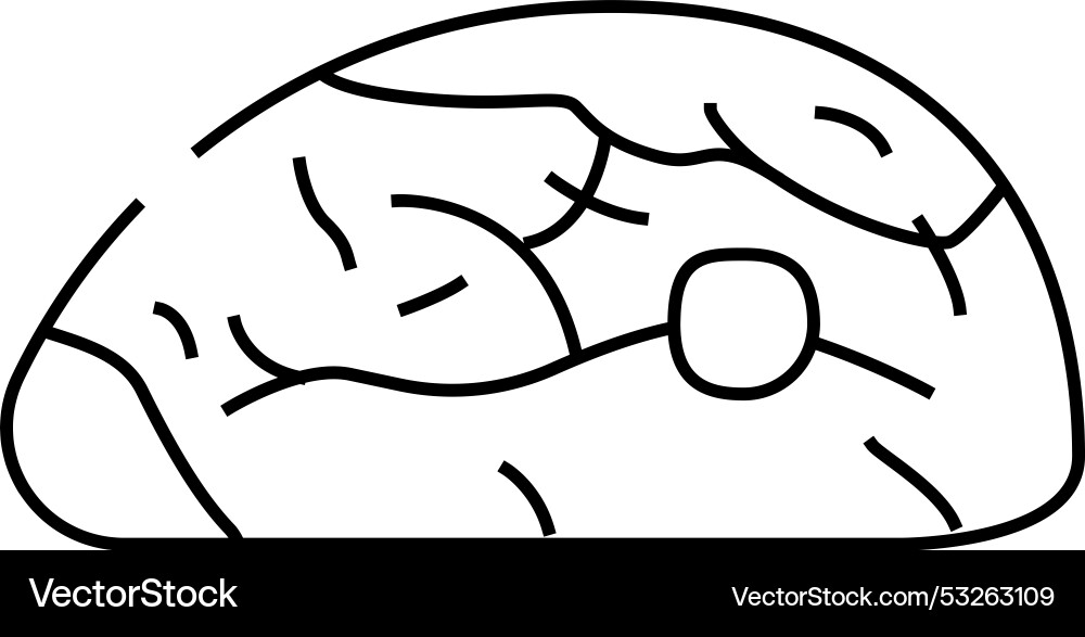 Meat rotten food line icon Royalty Free Vector Image