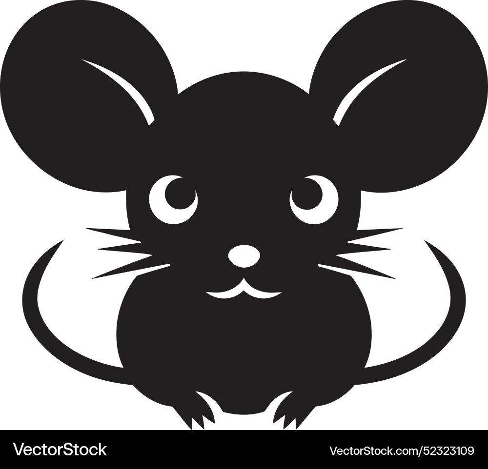 Sleek silhouette rat odyssey mouse i Royalty Free Vector