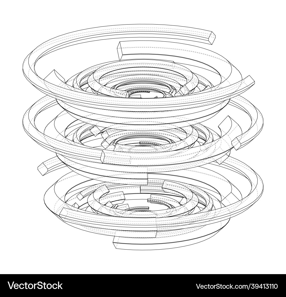 Concentric radiating circles Royalty Free Vector Image