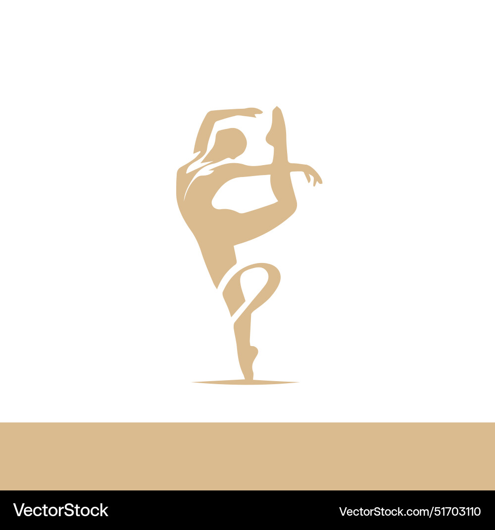 Dancing girl logo Royalty Free Vector Image - VectorStock