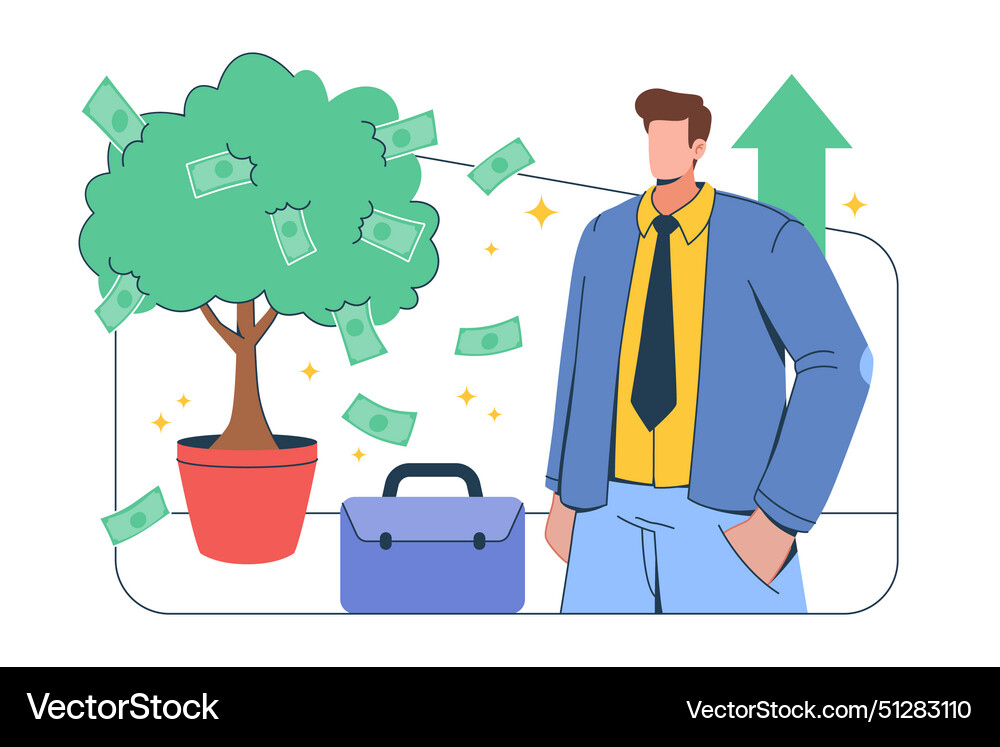 Financial and investment growth Royalty Free Vector Image