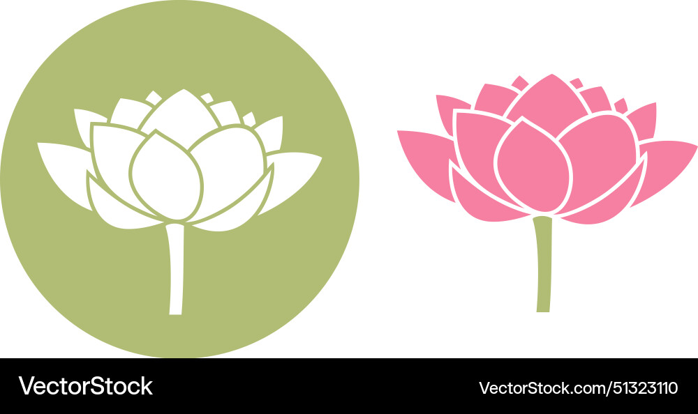 Lotus flower Royalty Free Vector Image - VectorStock