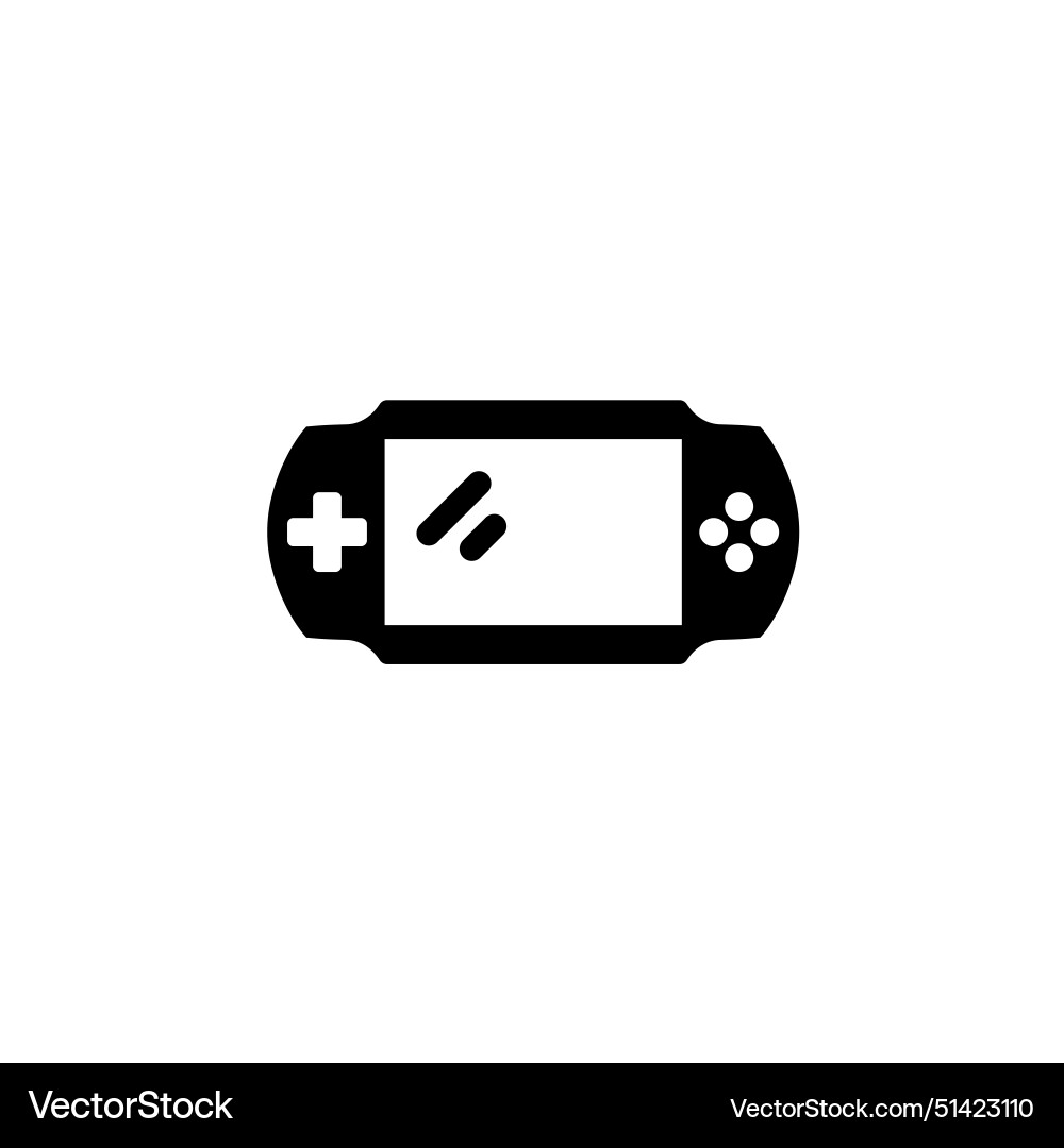 Portable video game console solid flat icon Vector Image