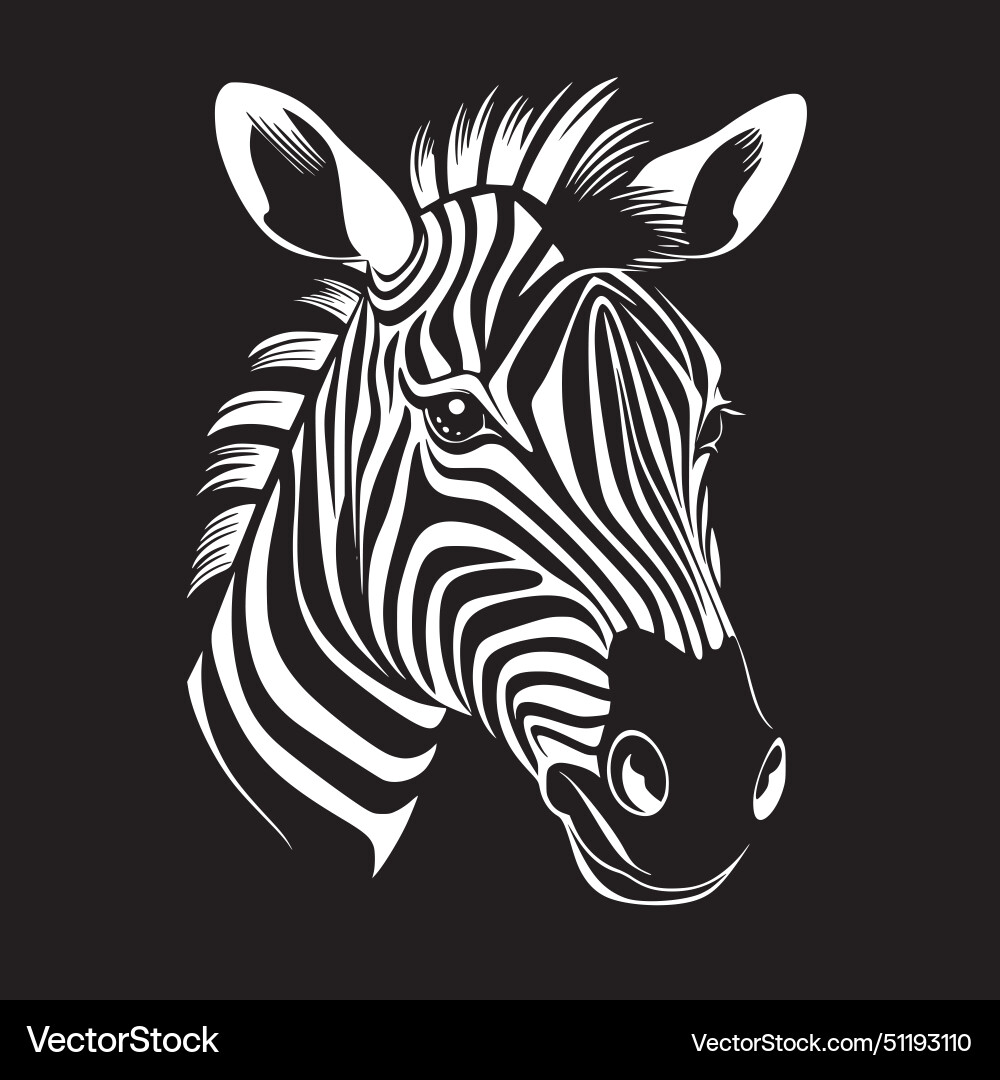 Zebra - minimalist and simple silhouette Vector Image