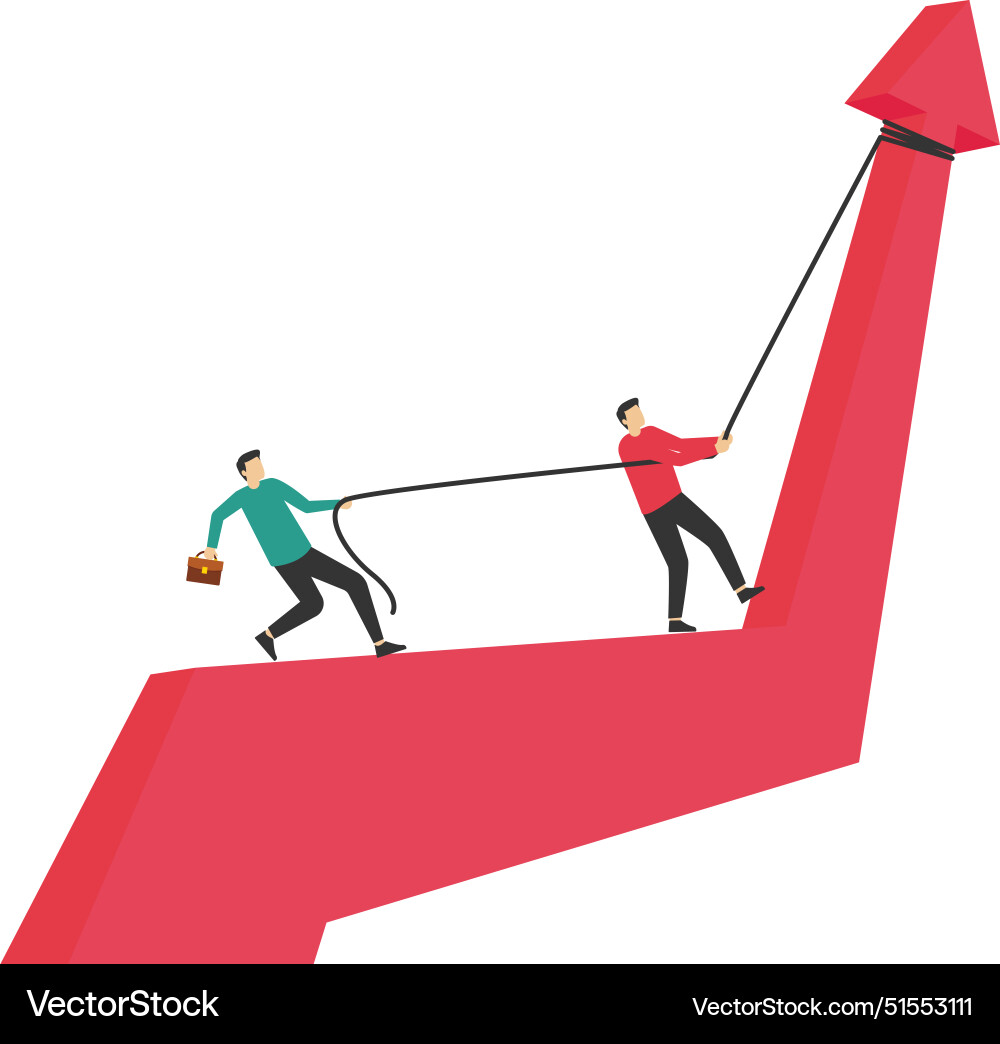 Business target teamwork concept businessman lea Vector Image