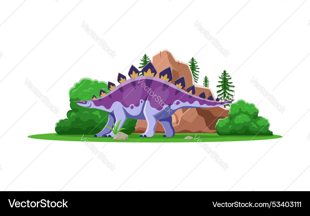 Cartoon dinosaur prehistoric dravidosaurus dino Vector Image