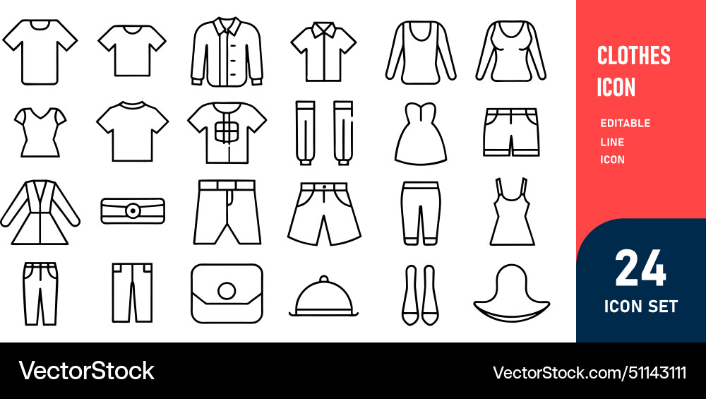 Clothes and cloth elements - minimal thin line web