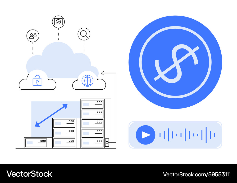Cloud Infrastructure & Scalability – Royalty-Free Vector | VectorStock