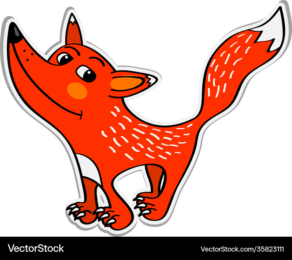 Fox cartoon Royalty Free Vector Image - VectorStock