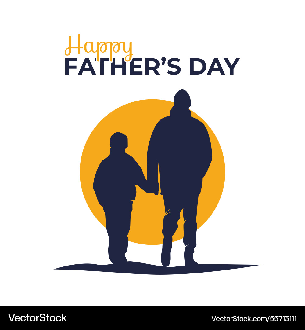 Modern world father day flyer design Royalty Free Vector