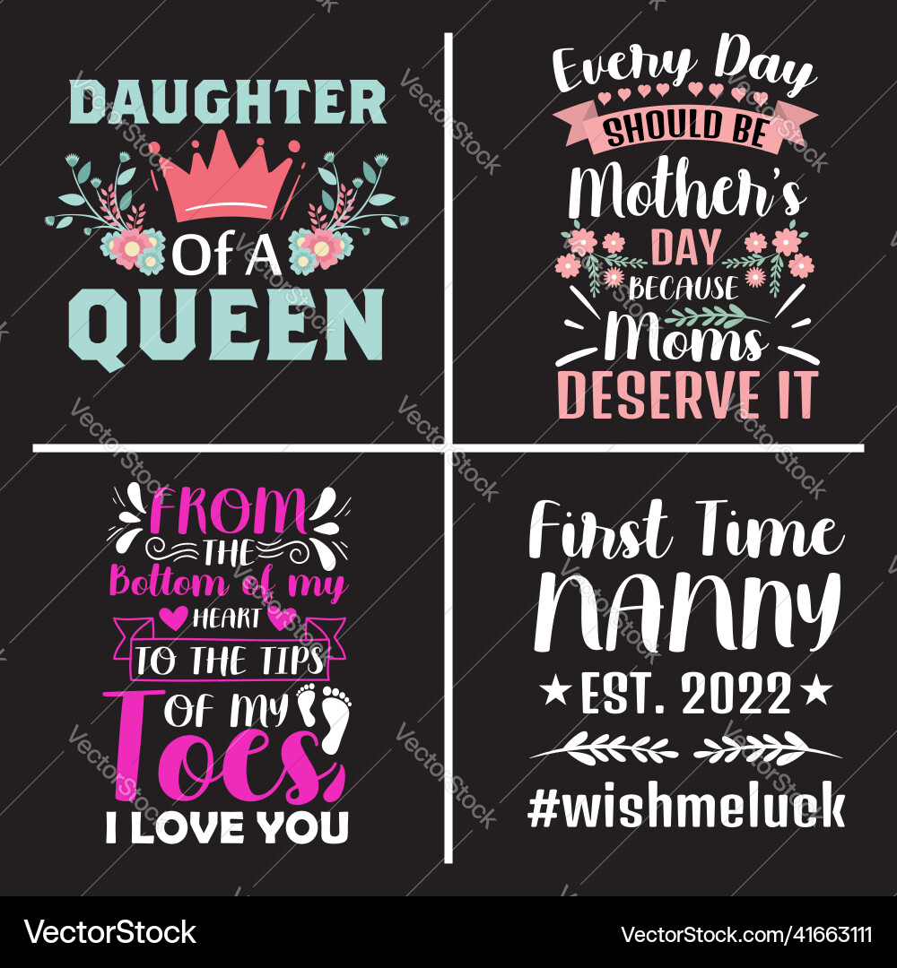 Mothers day typographic slogan design Royalty Free Vector
