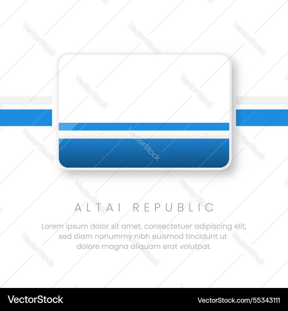 National altai republic flag Royalty Free Vector Image