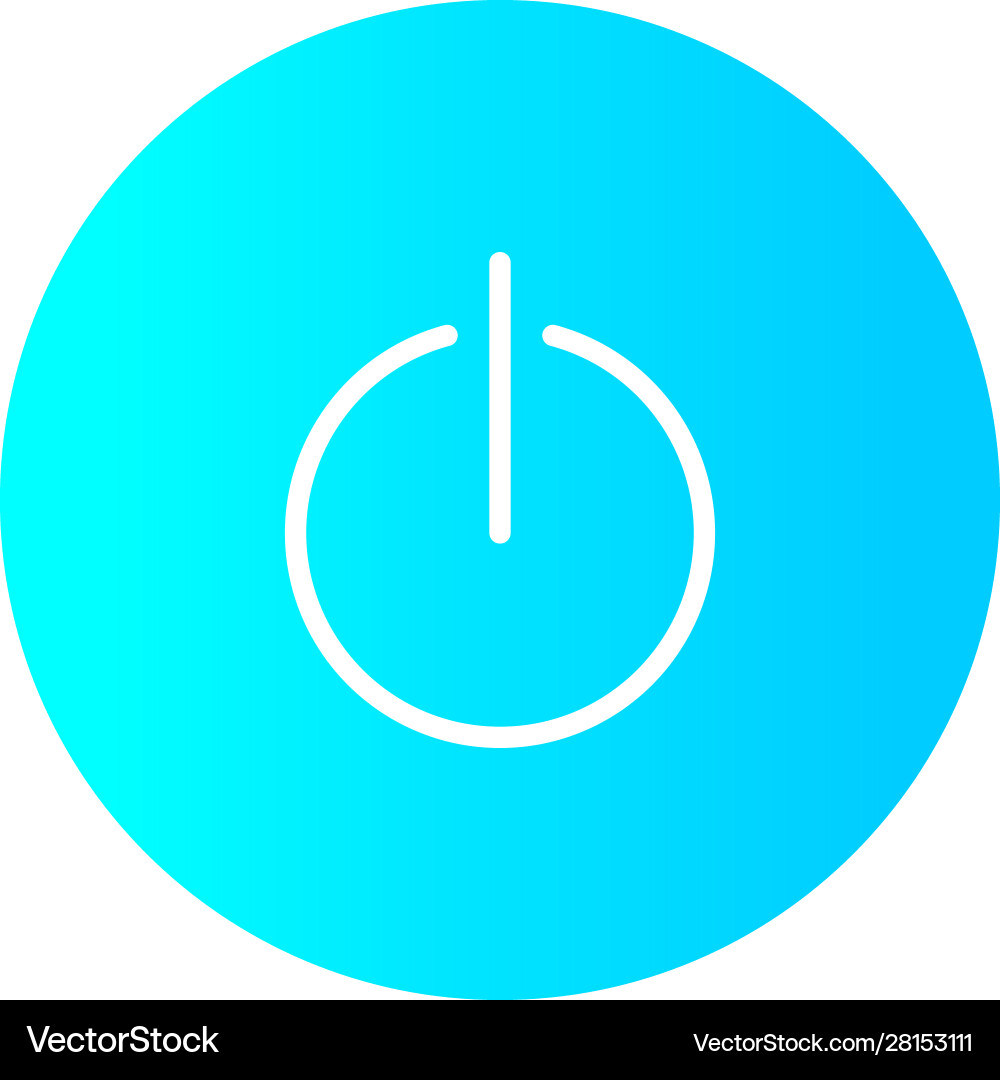 Knopf-Symbol mit weißem Hintergrund ausschalten Vektorbild