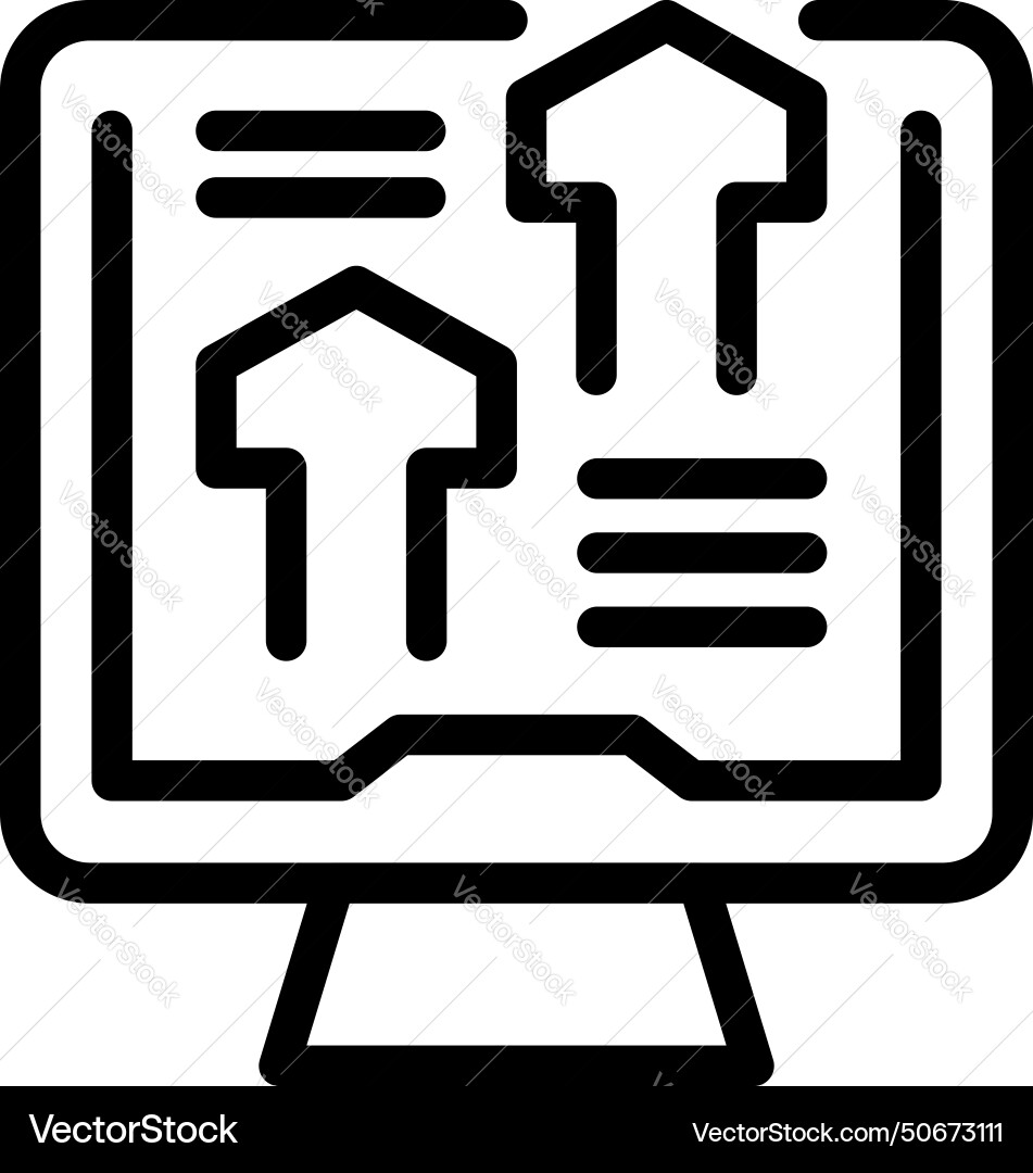 Traffic operation icon outline logistics Vector Image